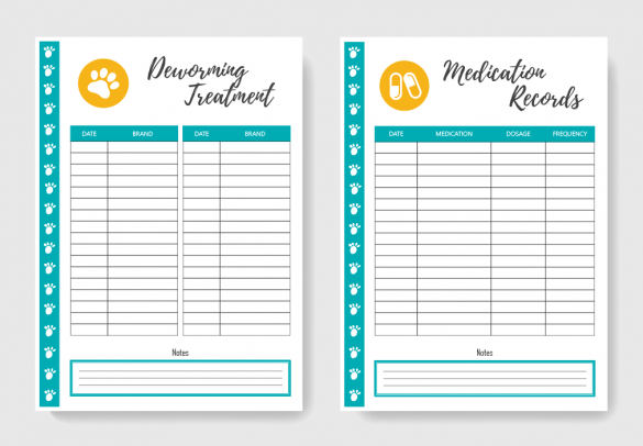 Cat Care Planner: A PDF Printable with Cat Care Sheets, Health Records ...